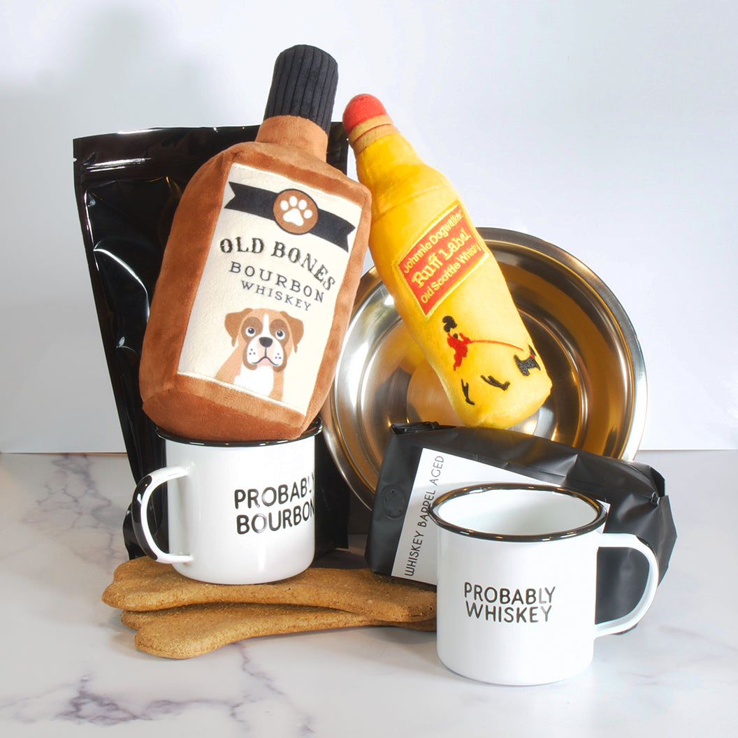 Dogs & Bourbon & Whisky & Scotch Gift Basket– Newfoundland Coffee Company